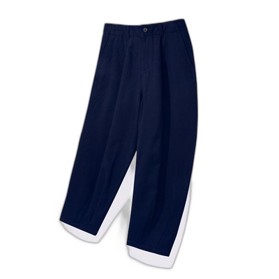 韩国直邮YALE BALLOON FIT WASHED CHINO PANTS NAVY男棉裤YD08PT