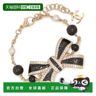 日本直邮Chanel手链丝带Coco 标志CC 标志金色和黑色女士CHANEL A