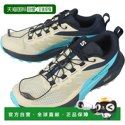 日本直邮Salomon 男士越野跑鞋 Sense Ride 5 苜蓿/碳/孔雀蓝 474