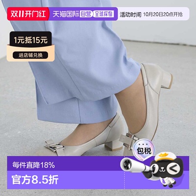 日本直邮Riz Raffinee RRLF13200 Riz Raffinee 搭扣缎带图案高跟