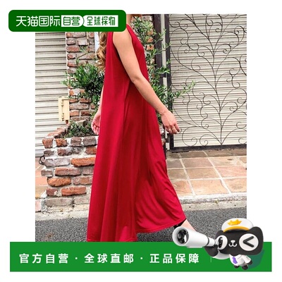 1h可退 日本直邮JUNOAH A字型无袖长款连衣裙长裙