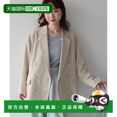 1h可退 日本直邮earth music&ecology 女士宽松双排扣西装外套 01