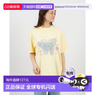 日本直邮NERDY DREAMLIKE BUTTERFLY短袖T恤 [NE8621EU001011] 黑