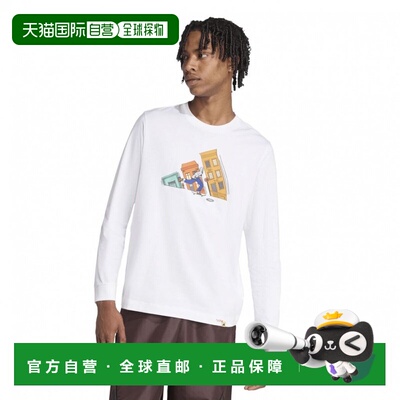 日本直邮adidas 男士长袖图形T恤 阿尔卑斯运动店限定 [KD5139 KD