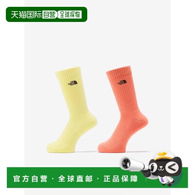 日本直邮The North Face TNF Logo 两双装船袜男女通用NN82610-LC