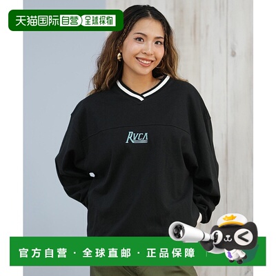 1h可退 日本直邮RVCA 女装 宽松版型 V领卫衣 双口袋设计 BF04400