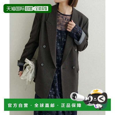 1h可退 日本直邮Omekashi 女士宽松双排扣西装外套 半正式设计可