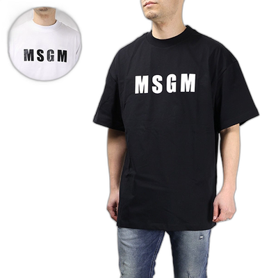 日本直邮 MSGM T恤 3440 T恤短袖 T 印花棉质男式 MM163 237002