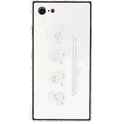 【日本直邮】Gourmandise迪士尼人物 iPhoneSE/8/7方形玻璃壳DNG-