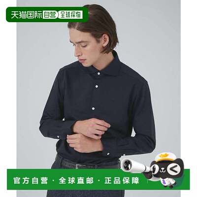 日本直邮ABAHOUSE FLEX SHIRTS 36针紧凑丝滑格纹深蓝色 衬衫内搭