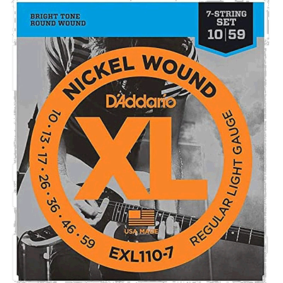 【日本直邮】达达里奥 电吉他弦 EXL110-7 Regular Light .010-.0