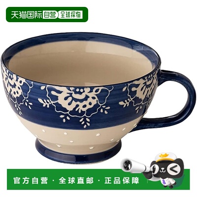 【日本直邮】HEADS 马克杯 蓝花 15×7.5cm 4个 HNP-MUG7