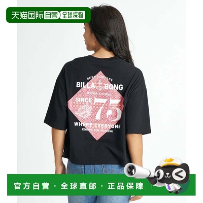 日本直邮BILLABONG 女式短袖T恤 RHOMBUS LOOSE COOL 黑色