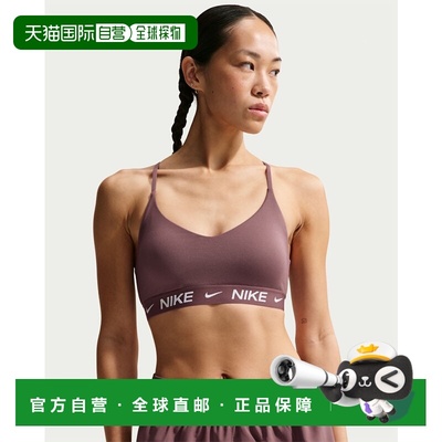 日本直邮Nike 女士 Indy 轻盈支撑加厚可调节运动文胸轻盈舒适适N