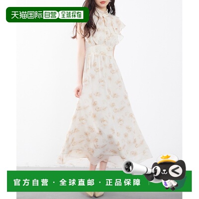 日本直邮SAISON DE PAPILLON女士花卉图案雪纺中长款连衣裙 sdp00