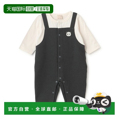 日本直邮Petit Main 动物刺绣背带裤风格连体衣