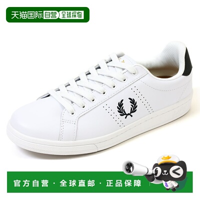 日本直邮FRED PERRY B721 B6312 567 皮革休闲鞋 白蓝拼色