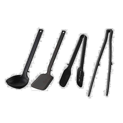 【日本直邮】Yamazaki山崎硅用具4件套勺铲夹筷黑5190 5192 5194