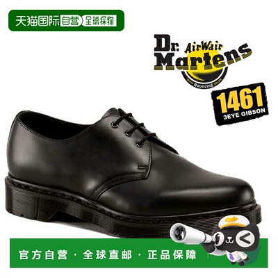 日本直邮Dr.Martens 1461 3EYE GIBSON MONO 男士休闲鞋 黑色 R14