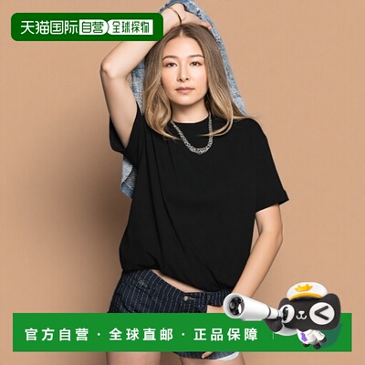 日本直邮JIL SANDER T恤有机棉黑色女士JIL SANDER J40GC0001 J45