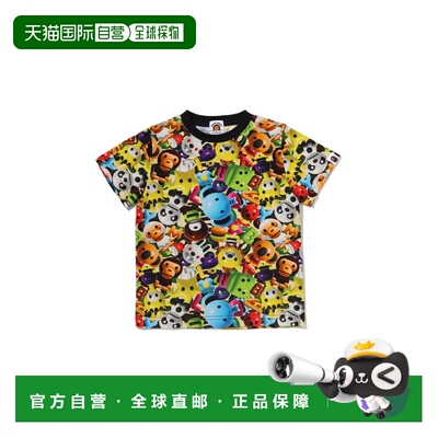 日本直邮A BATHING APE 儿童 短袖T恤 3D米洛与朋友们图案 2M3030