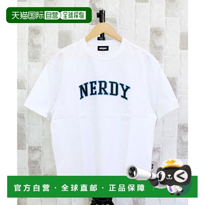 日本直邮NERDY 正面标志短袖T恤 T-SHIRTST 韩国品牌 男女通用 白