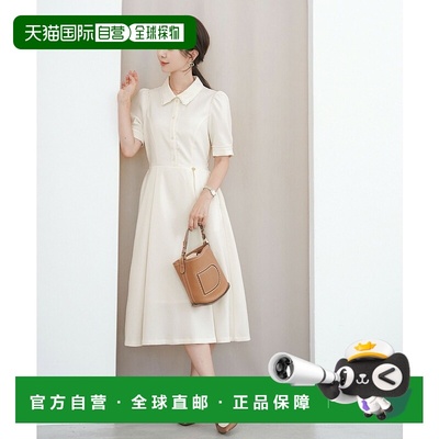 1h可退 日本直邮le reve vaniller 女装 蝴蝶袖 修身显瘦 蕾丝领