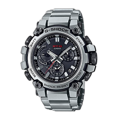 【日本直邮】G Shock卡西欧 手表男款光动能电波表银 MTG-B3000D-