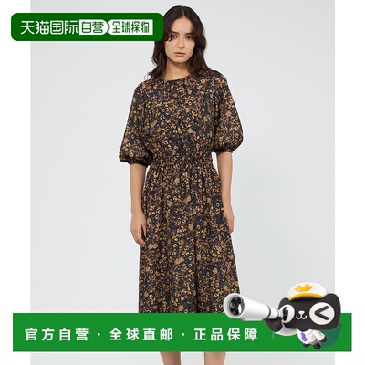 1h可退 日本直邮EPOCA 女装 小花印花 胸袖荷叶边连衣裙 M5J27616
