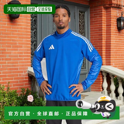 日本直邮 adidas 足球运动男士蓝色T恤 [JC6275]