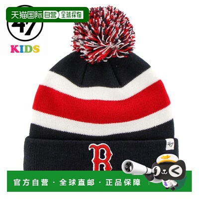 日本直邮47brand '47 Breakaway Kids 波士顿红袜队 儿童翻边针织