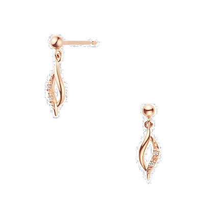 日本直邮VENDOME AOYAMA K10玫瑰金钻石耳钉耳环AJAA2396__DI