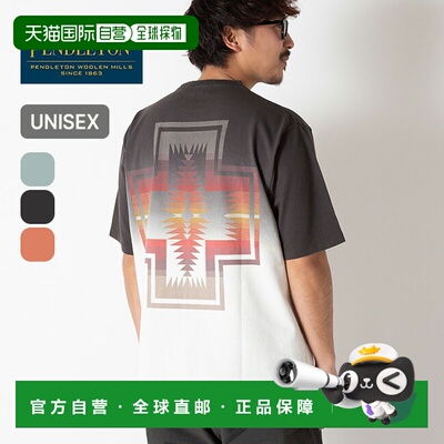 日本直邮Pendleton渐变染色印花T恤男女通用款6275-4013这款时尚T