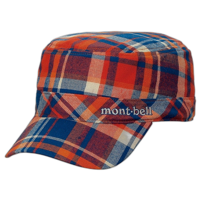 日潮跑腿Montbell蒙贝欧 格纹短帽檐工作帽子 S/M BTOG 1118336