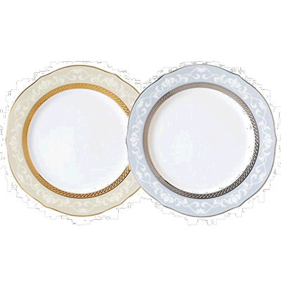 【日本直邮】Noritake则武 餐盘 23cm 金＆银 2枚陶瓷 P91310/433