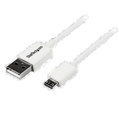 【日本直邮】StarTech.com微型USB 2.0电缆A  - 微型B1米白USBPAU