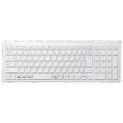 日本直邮ELECOM 精巧型蓝牙键盘 白色 TK-FBP101WH宜丽客