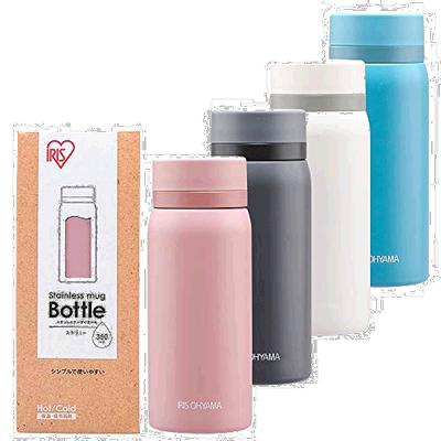【日本直邮】爱丽思IRIS OHYAMA 水瓶350ml螺丝真空保温杯瓶烟熏S