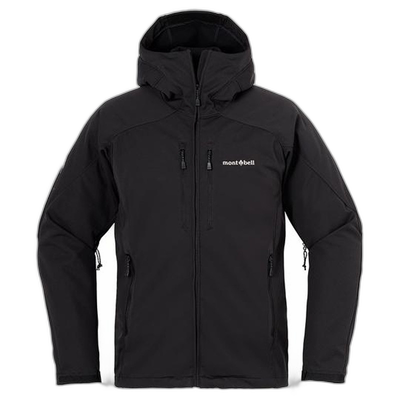 1h可退 montbell 加绒连帽外套男防风保暖1106723户外卫衣拉链