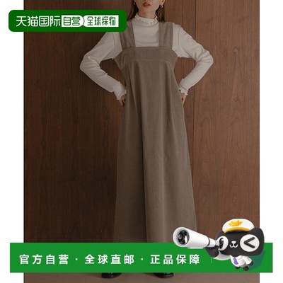 日本直邮Sonny Label 女士灯芯绒V领背带连衣裙 LA4726T800