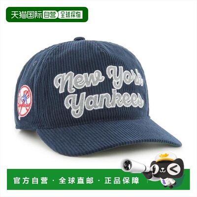 日本直邮47brand YANKEES CHAIN SCRIPT HITCH LC 棒球帽 深顶 藏