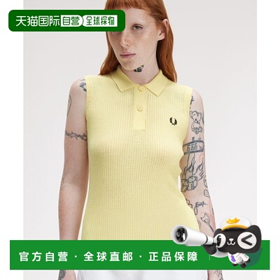 1h可退 日本直邮FRED PERRY 女士透视感针织polo衫 K9131新款