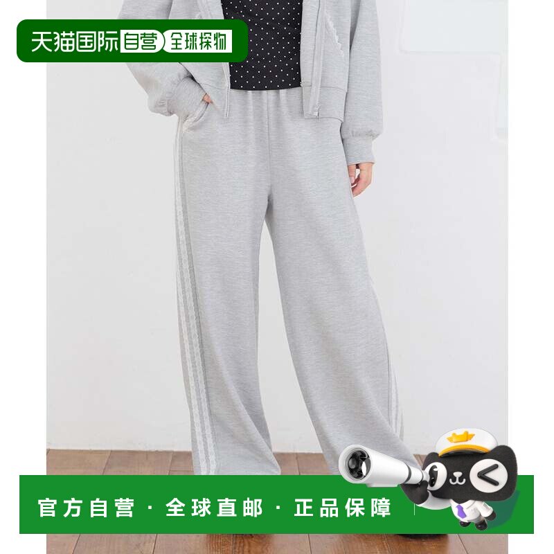 日本直邮Honeys 蕾丝装饰运动长裤 下装 裤子 运动裤 套装 大码