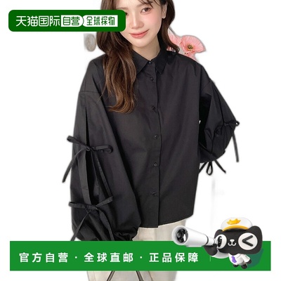 1h可退 日本直邮moment+ 女士双绑带蝴蝶结衬衫 mt02395