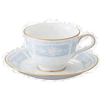 【日本直邮】Noritake则武 杯碟套装 220cc 蓝色 好瓷器Y9587A/15