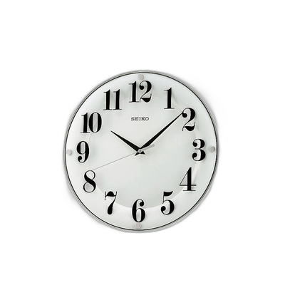 【日本直邮】Seiko精工电子挂钟白色KX608W简约现代客厅家用指针