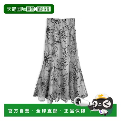 日本直邮日潮 GRL花朵刺绣薄纱美人鱼半身裙tw1226针织鱼尾裙