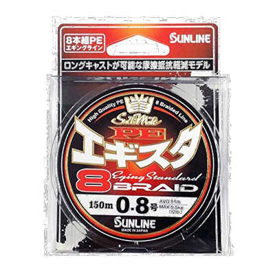 【日本直邮】Sunline桑濑 PE线 x 8 150m 0.8号 白色/粉色/浅绿色