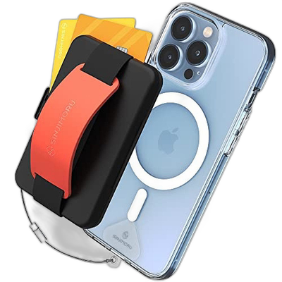 【日本直邮】Sinjimoru 柑橘色 手机卡片收纳 手机握持 手机支架