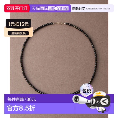 日本直邮ete bijoux K10黄金黑曜石项链 706017 【付后1h可退】